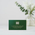 Customizable Logo Emerald Green and Gold Business Card | Zazzle