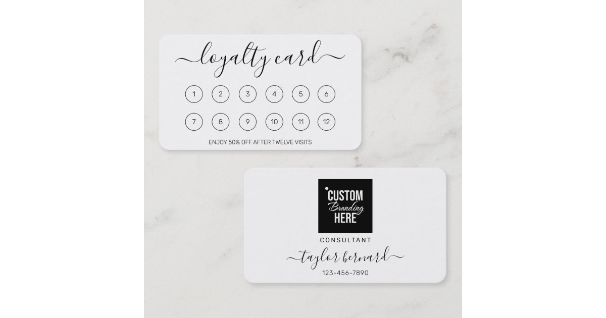 Customizable Logo Loyalty Rewards Business Card | Zazzle