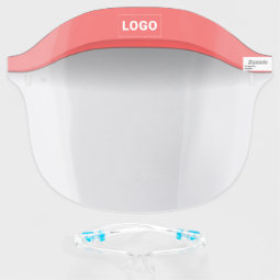 Customizable Logo Red Visor Face Shield | Zazzle