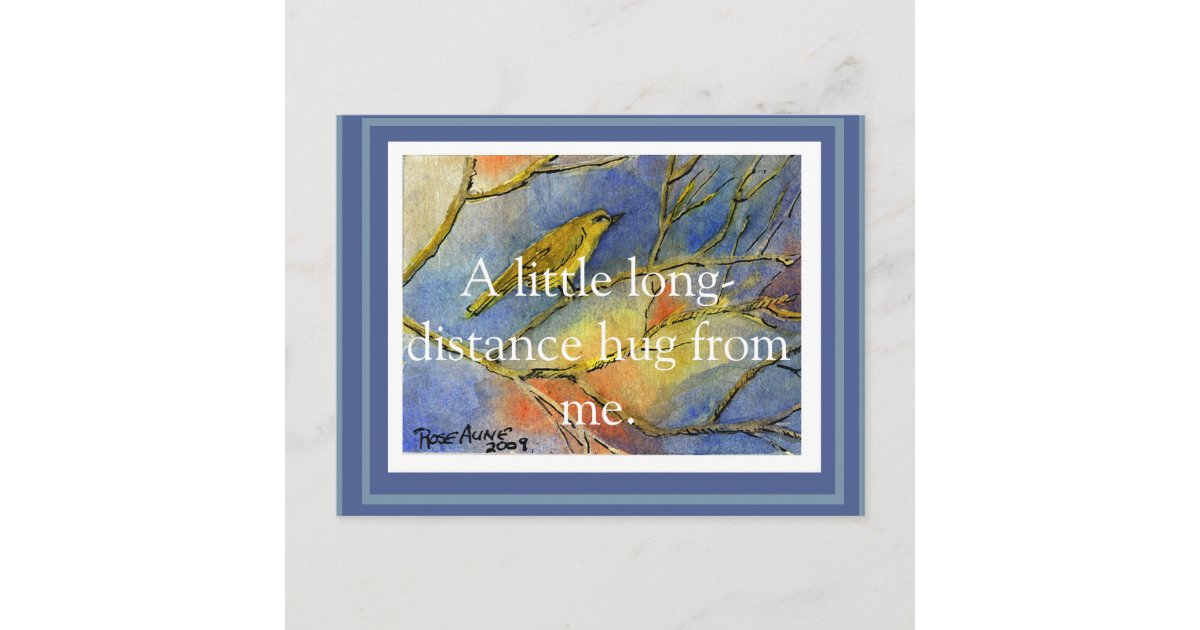 Customizable Long Distance Hug Postcard | Zazzle