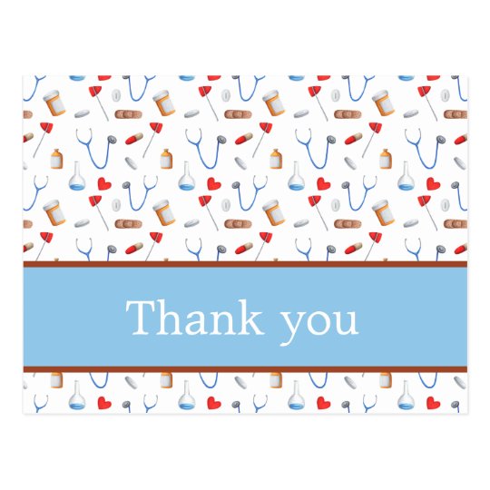 Customizable medical equipment thank you postcard | Zazzle.com