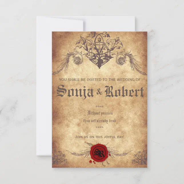 Customizable Medieval Fantasy wedding invitation | Zazzle