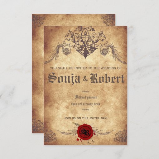 Customizable Medieval Fantasy wedding invitation | Zazzle