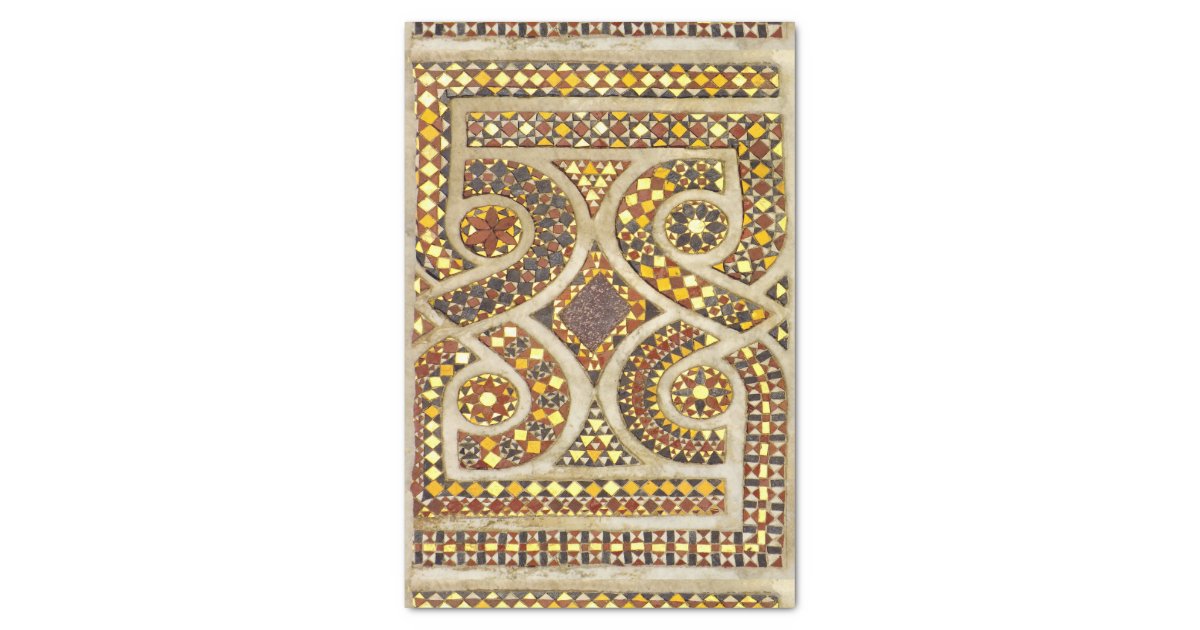 Customizable Medieval Mosaics Tissue Paper | Zazzle