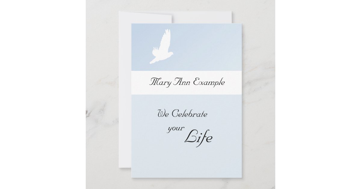 Customizable Memorial / Wake / Living Funeral Announcement | Zazzle