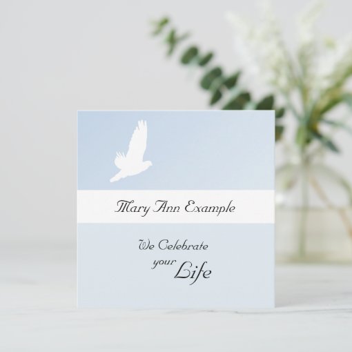 Customizable Memorial / Wake / Living Funeral Invitation | Zazzle