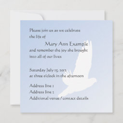 Customizable Memorial / Wake / Living Funeral Invitation | Zazzle