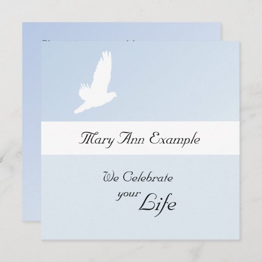Customizable Memorial / Wake / Living Funeral Invitation | Zazzle