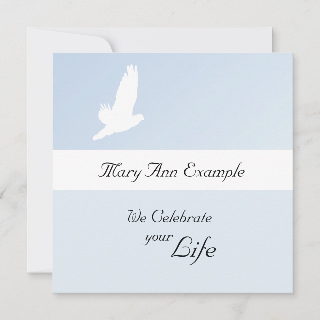 Customizable Memorial / Wake / Living Funeral Invitation | Zazzle