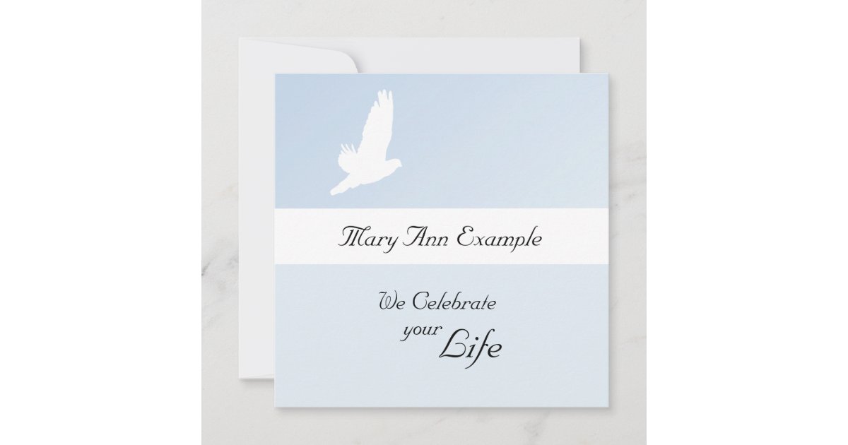 Customizable Memorial / Wake / Living Funeral Invitation | Zazzle