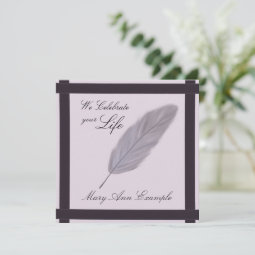 Customizable Memorial / Wake / Living Funeral Invitation | Zazzle