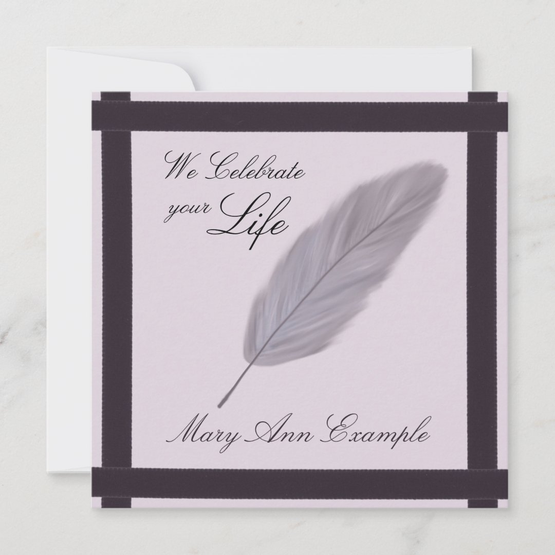 Customizable Memorial / Wake / Living Funeral Invitation | Zazzle