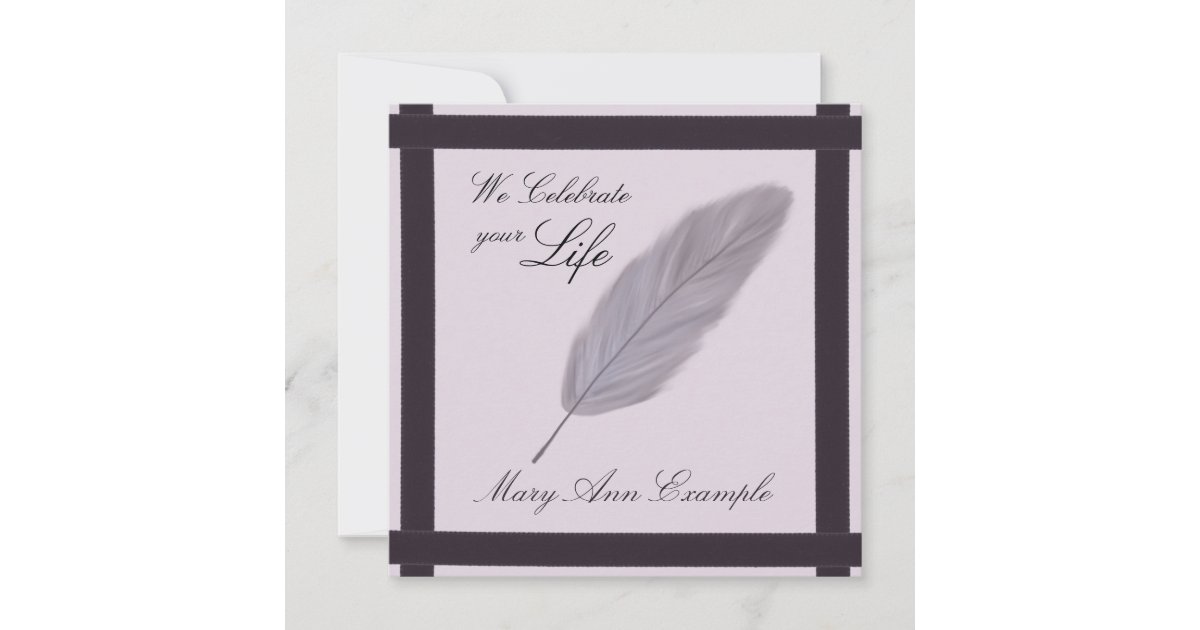 Customizable Memorial / Wake / Living Funeral Invitation | Zazzle