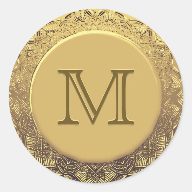 Customizable Monogram Gold Seal | Zazzle