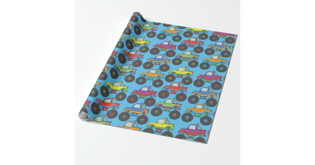 Customizable Monster Truck Wrapping Paper | Zazzle