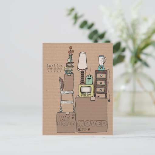 customizable moving postcard | Zazzle