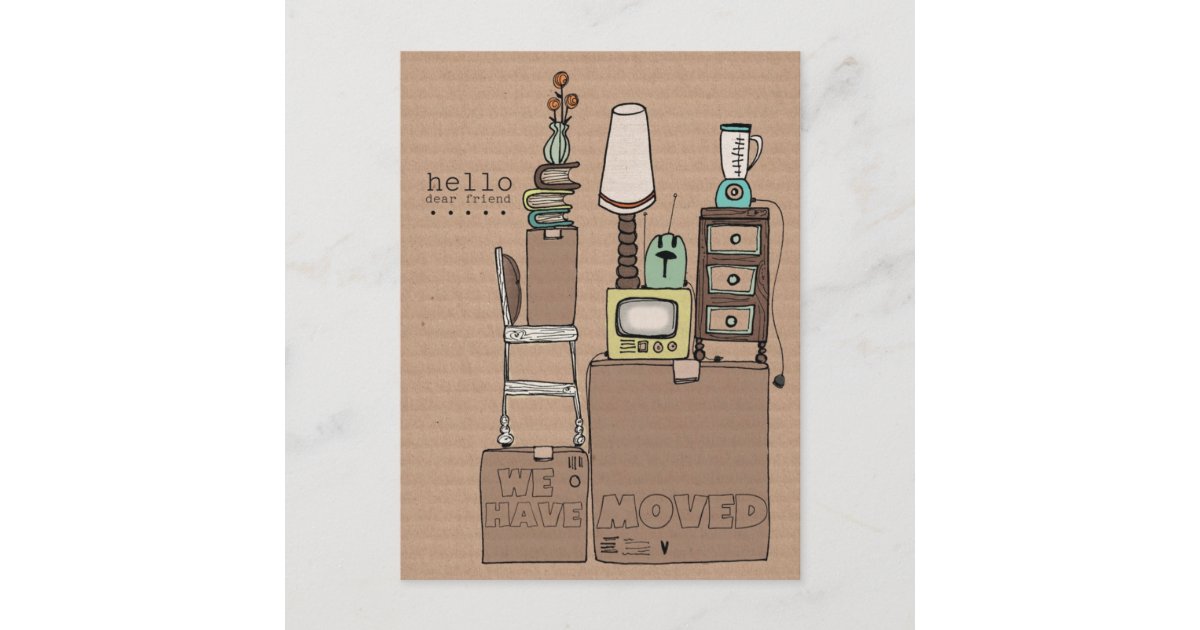 customizable moving postcard | Zazzle