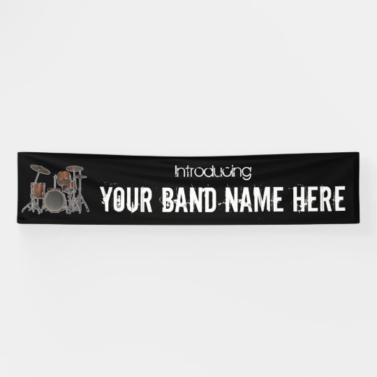 Customizable music band name banner sign | Zazzle.com