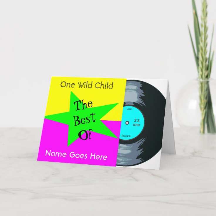 Customizable Music Lover's Vinyl Record Birthday Card | Zazzle