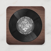 Customizable Music QR Code LP Vinyl | Square Business Card | Zazzle