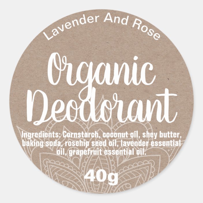 Customizable Natural Deodorant Label | Zazzle.com