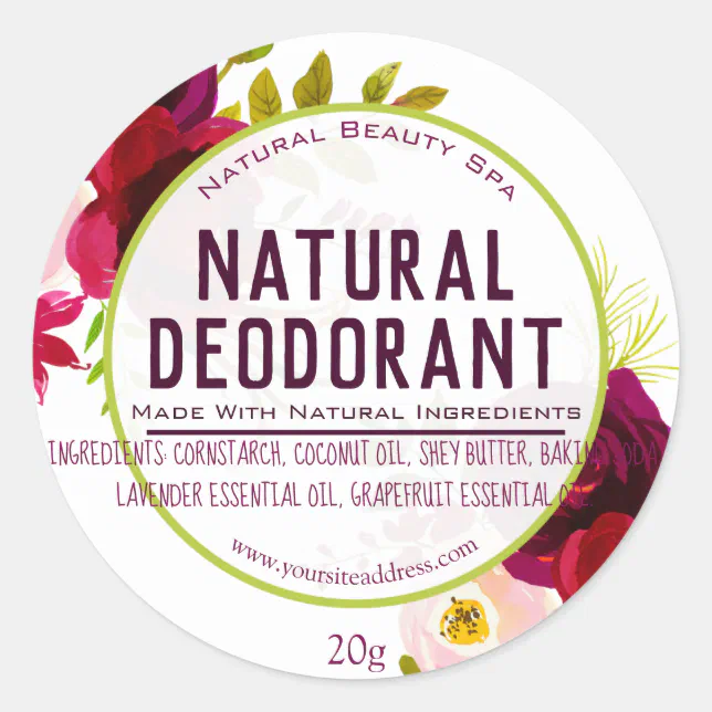 Customizable Natural Deodorant Label | Zazzle