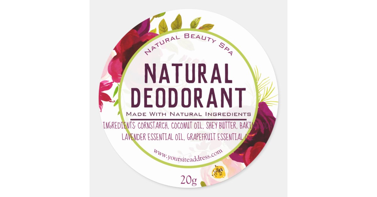 Customizable Natural Deodorant Label | Zazzle
