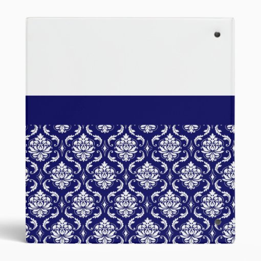 Customizable Navy Damask Wedding Planner Binders | Zazzle