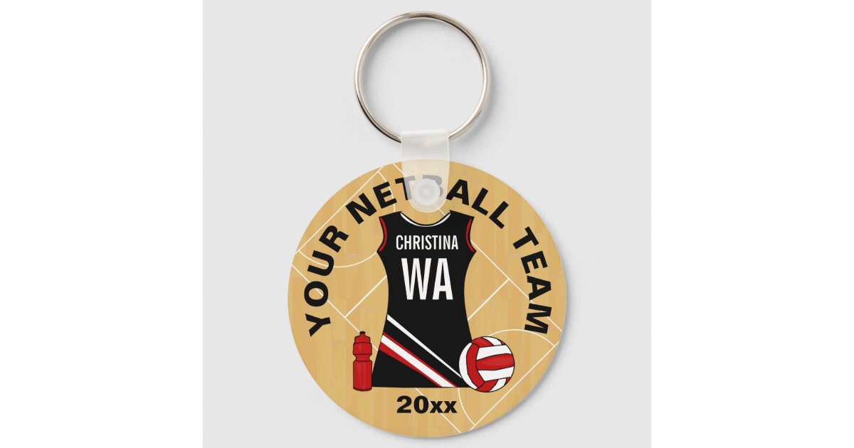 Customizable Netball Keychain | Zazzle