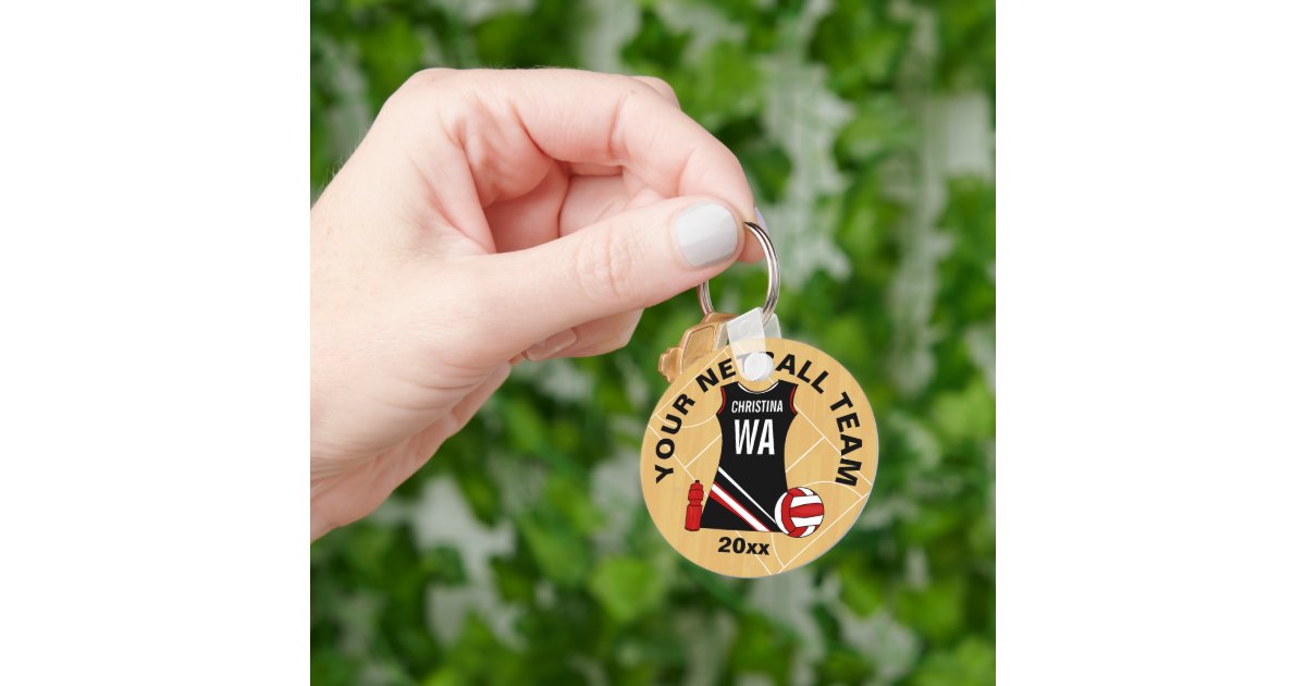 Customizable Netball Keychain | Zazzle