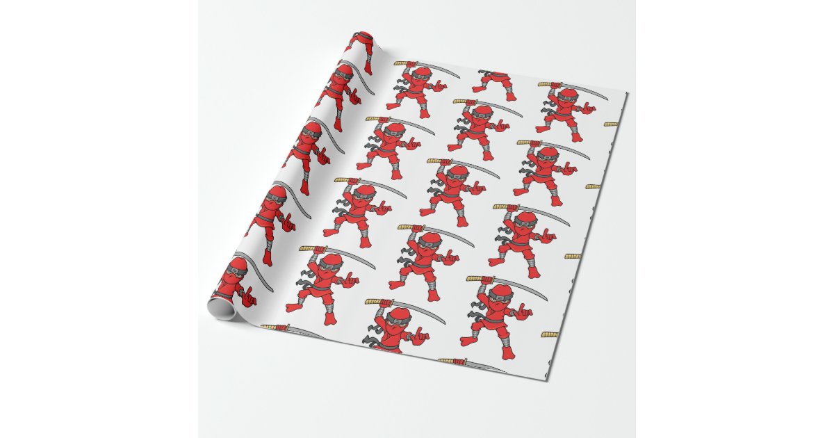 Customizable Ninja Pattern Wrapping Paper | Zazzle