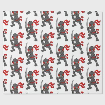 Customizable Ninja Pattern Wrapping Paper | Zazzle