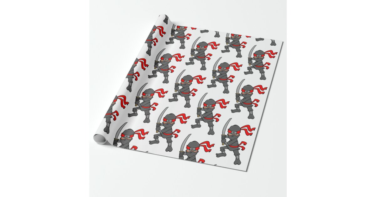Customizable Ninja Pattern Wrapping Paper | Zazzle