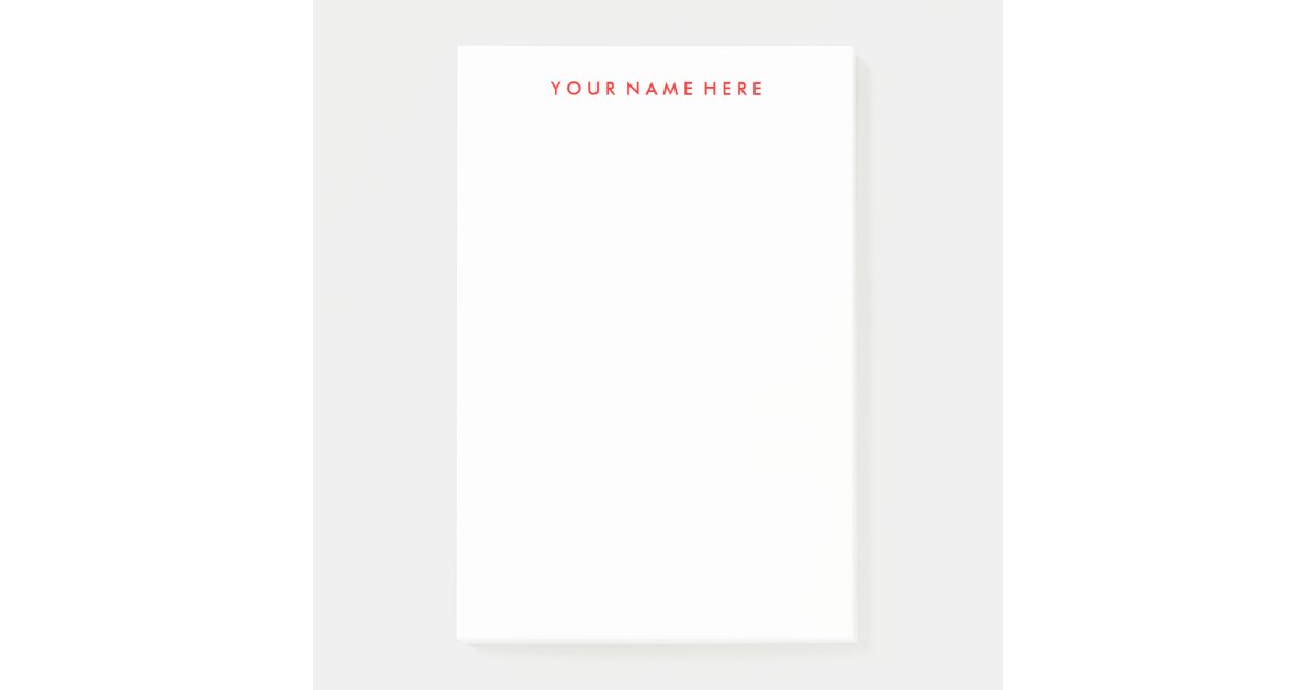 Customizable Note Stickie Pad in Red | Zazzle
