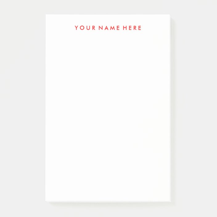 Customizable Note Stickie Pad in Red | Zazzle.com