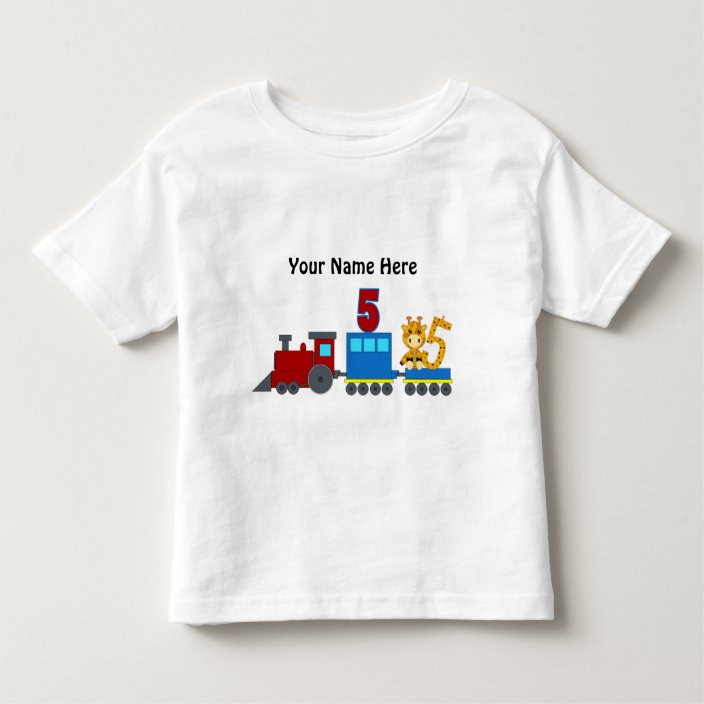 Customizable number 5 t-shirt train | Zazzle.com
