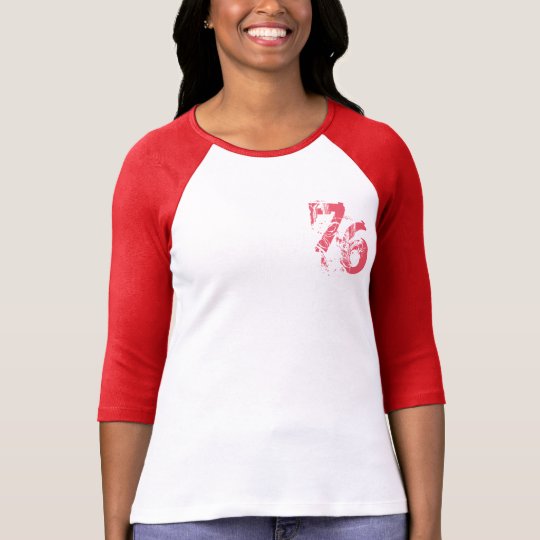 customizable number-76 t-shirt design | Zazzle.com