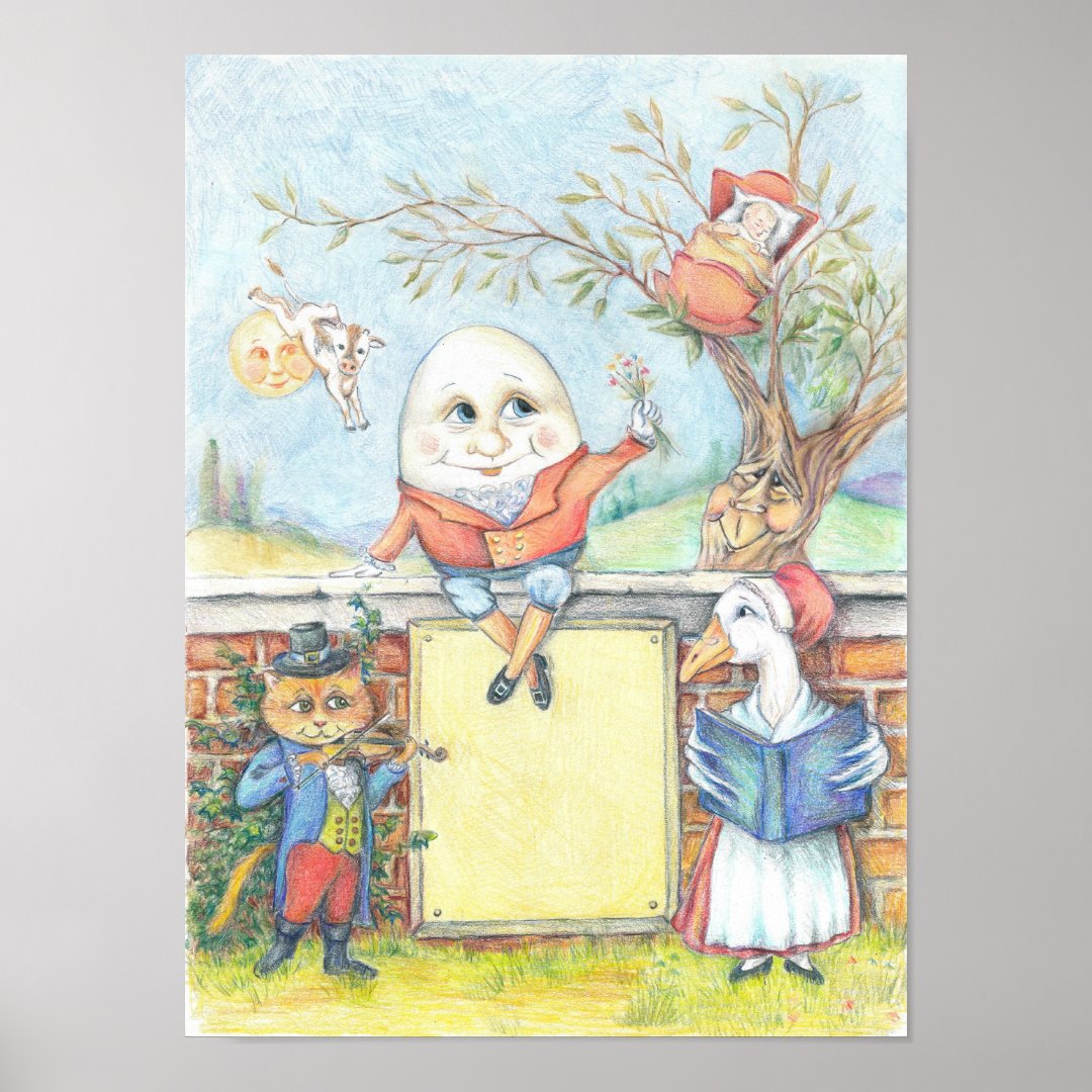 Customizable Nursery Rhyme poster | Zazzle