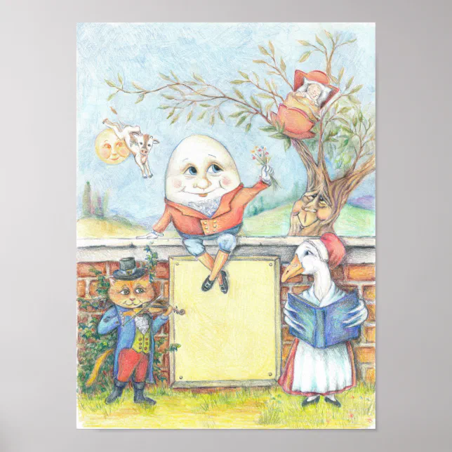 Customizable Nursery Rhyme poster | Zazzle
