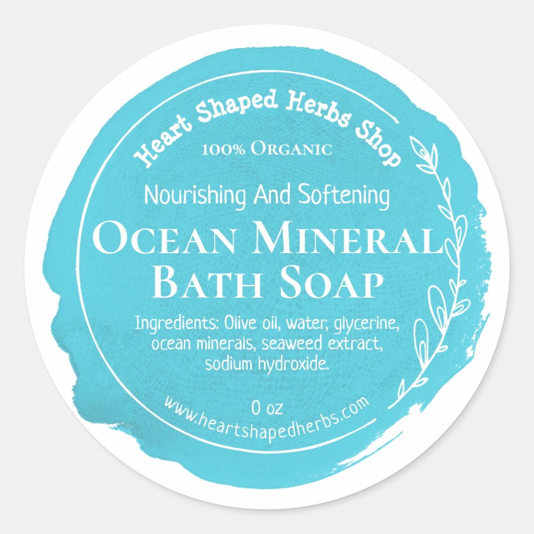 Customizable Ocean Soap Label Handmade Business | Zazzle