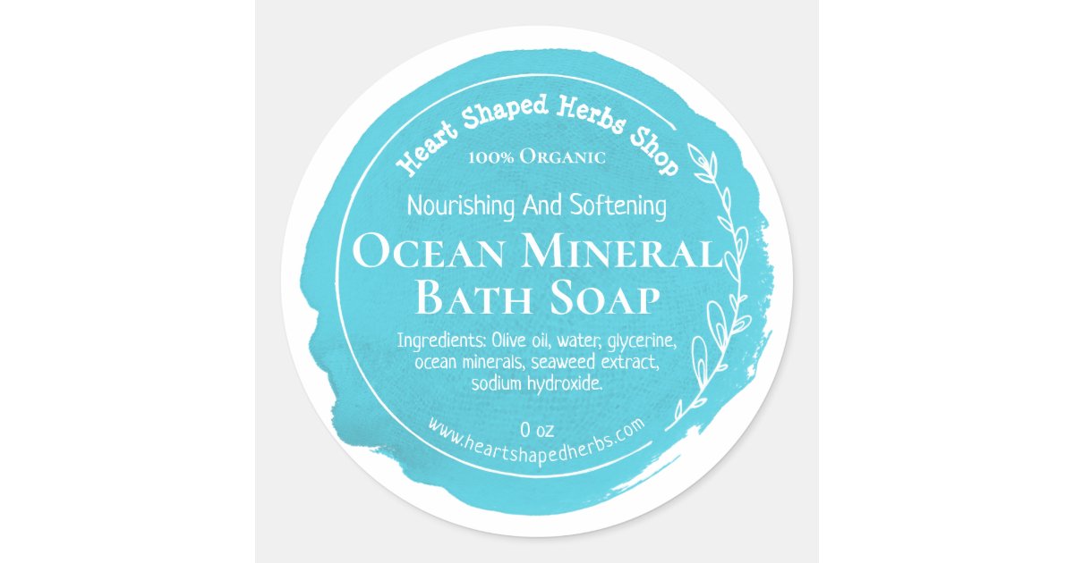 Customizable Ocean Soap Label Handmade Business | Zazzle