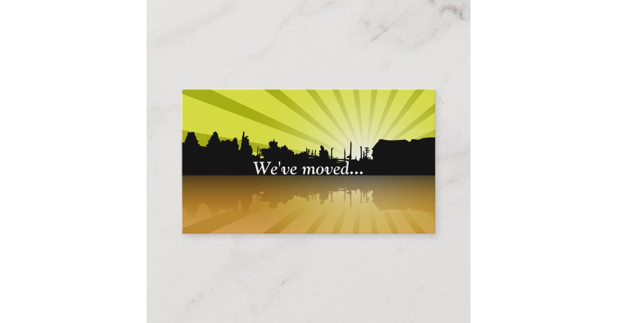 Customizable Office Just Moved Location Business Card | Zazzle