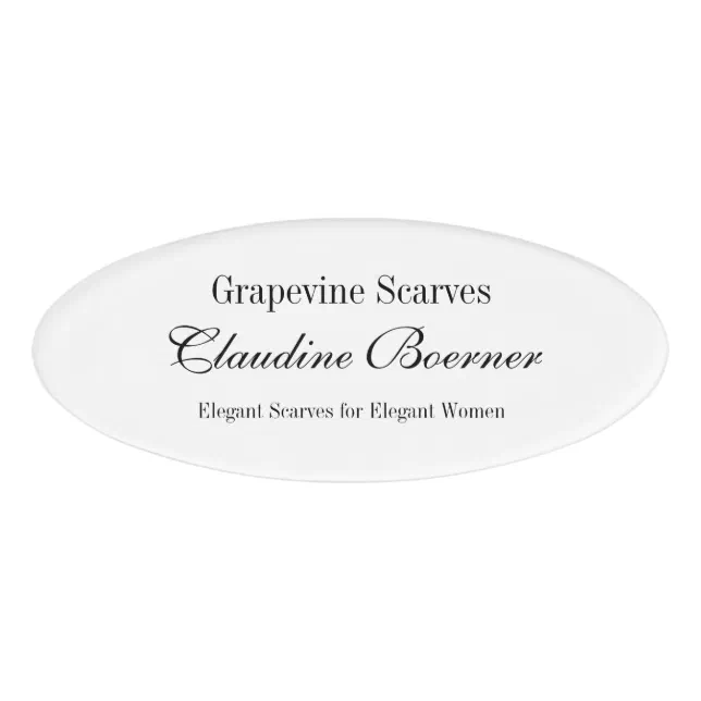 Customizable Oval Name Tag Badge Crafter Magnetic | Zazzle