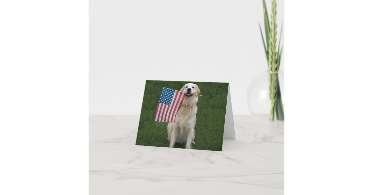 Customizable Patriotic Dog Card | Zazzle