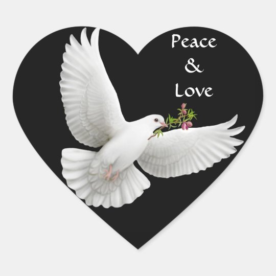 Customizable Peace Love Dove Sticker | Zazzle.com