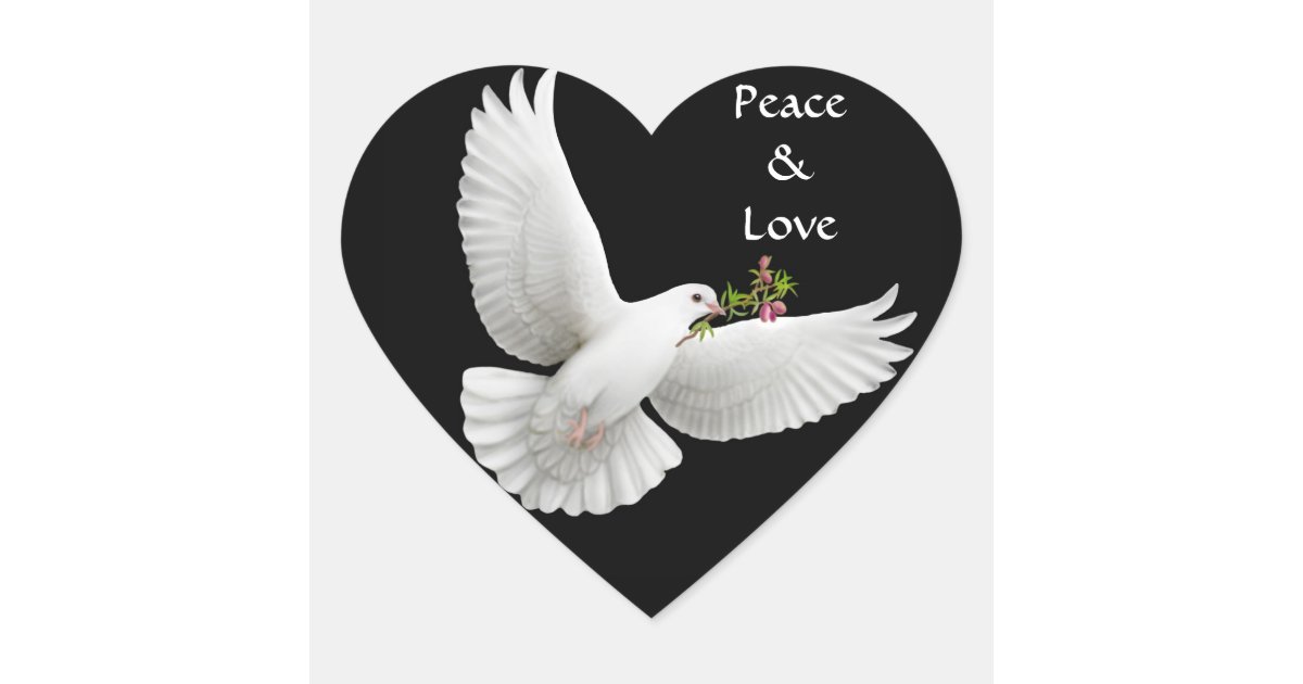 Customizable Peace Love Dove Sticker | Zazzle