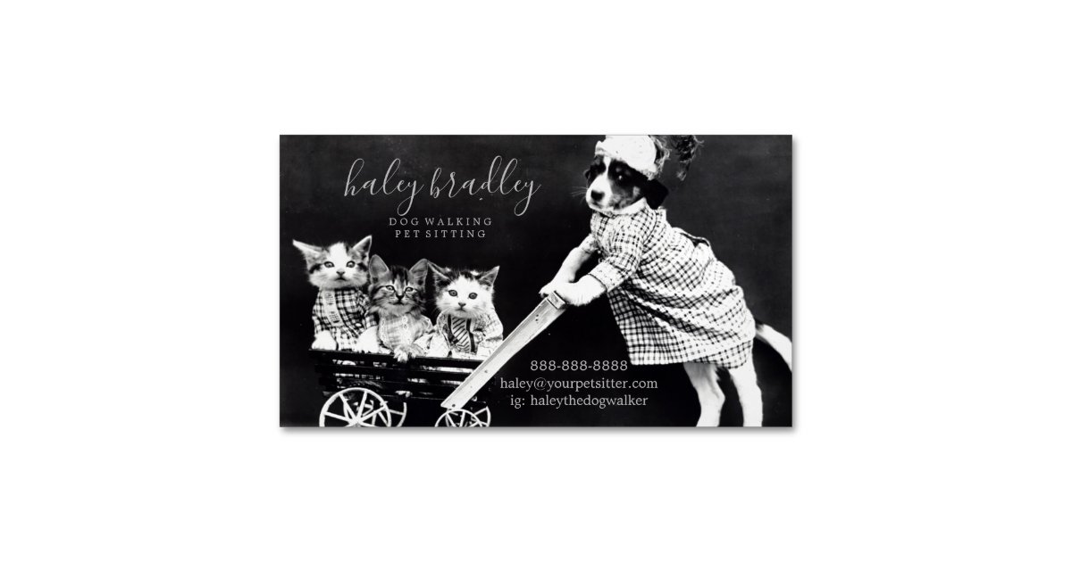 Customizable Pet Dog Cat Sitting Business Card | Zazzle
