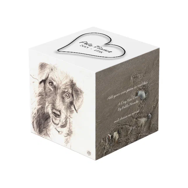 Customizable Pets memorial Photo Cube add poem | Zazzle