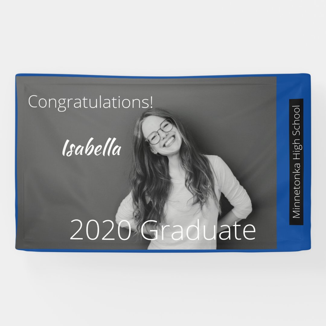 Customizable Photo 2020 Graduation Vinyl Banner | Zazzle