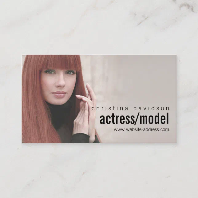 Customizable Photo Card for Actors, Models | Zazzle